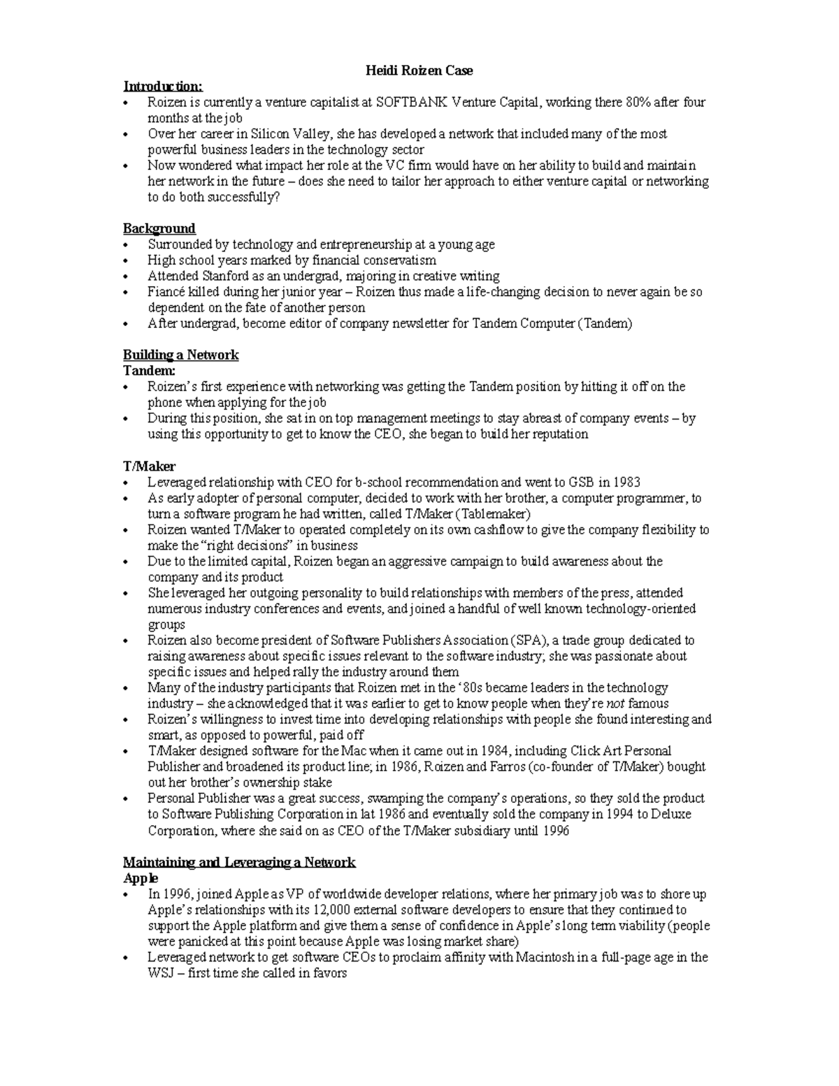 R271-heidi-roizen-case compress - Heidi Roizen Case Introduction: ÷ ...