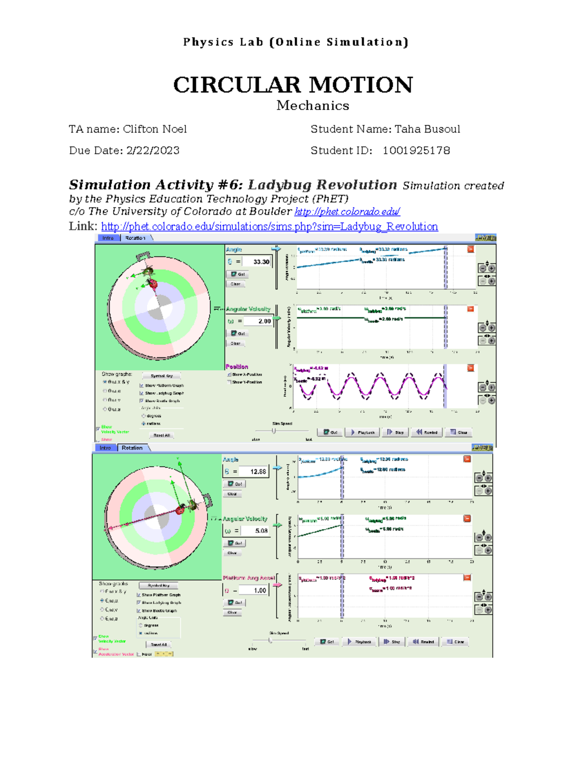 4 Circular-Motion Online- Edited - CIRCULAR MOTION Mechanics TA name ...