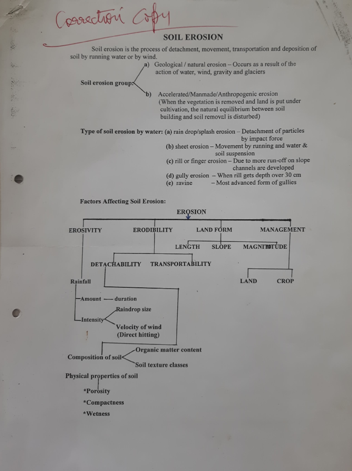types of soil erosion - Problematic Soils and their Management - Studocu