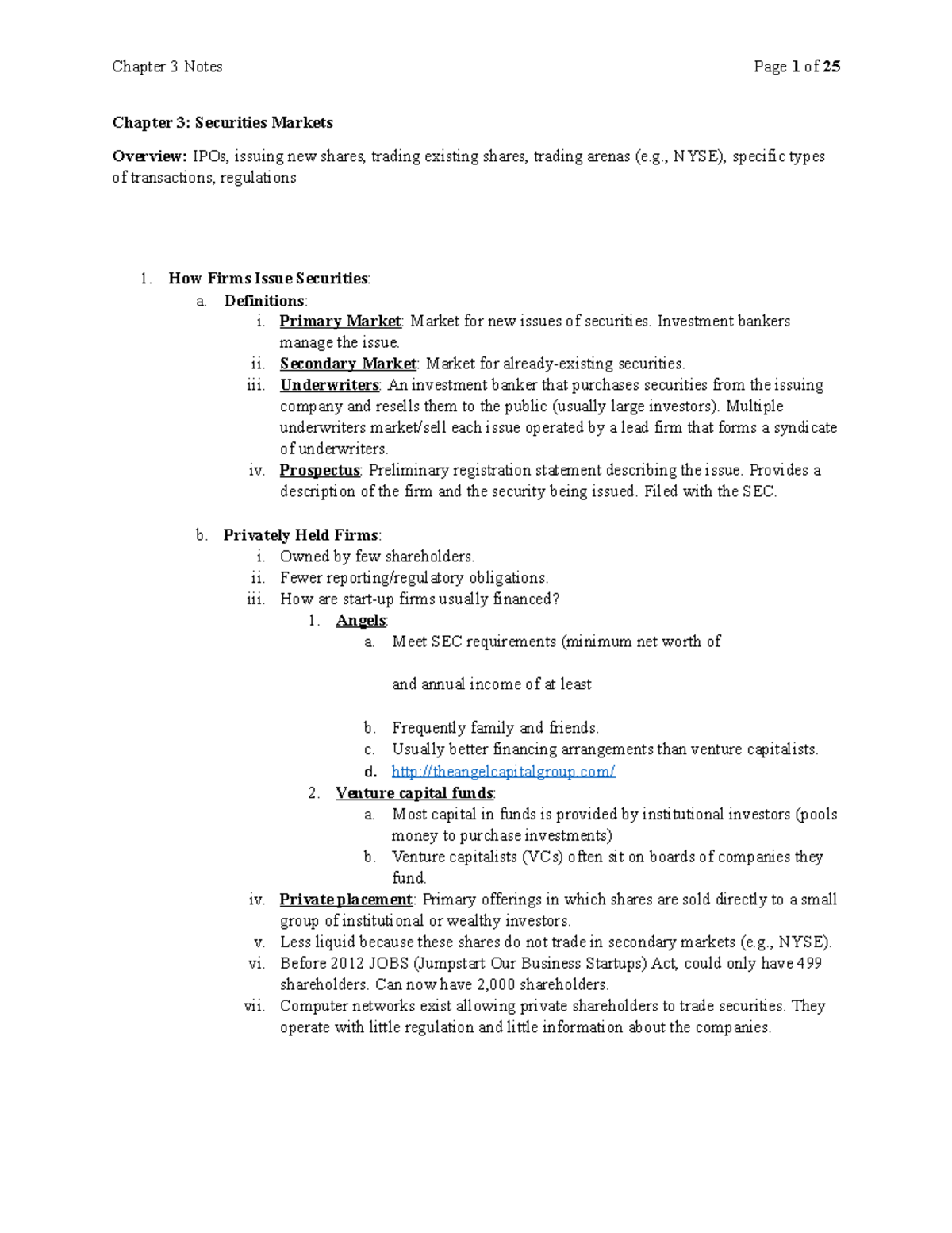 Ch3 Notes - ECON 5249 - UNI - Studocu
