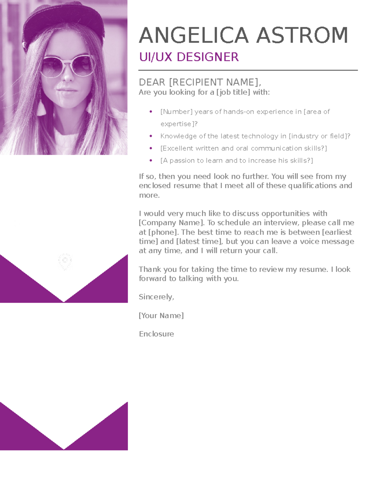 EN1150 Week 4 Extra Credit - ANGELICA ASTROM UI/UX DESIGNER DEAR ...