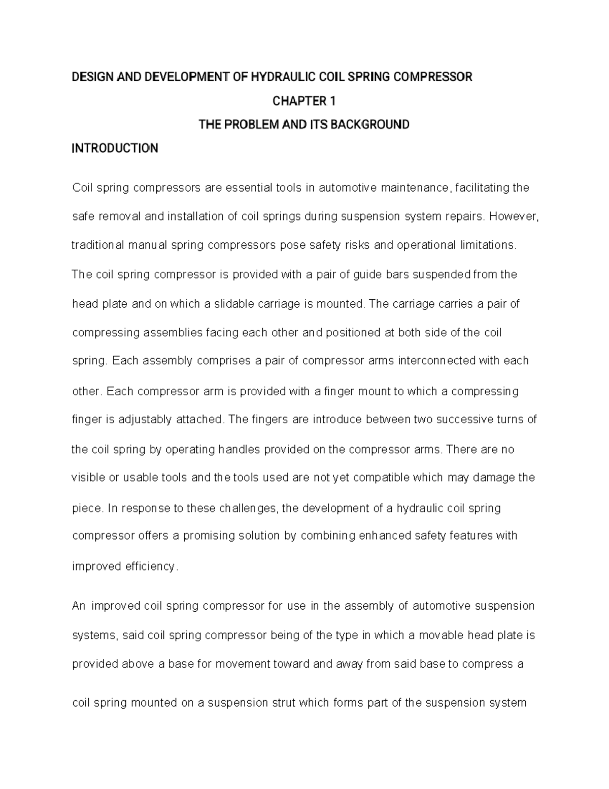 Hydraulic COIL Spring Compressor - Coil spring compressors are ...