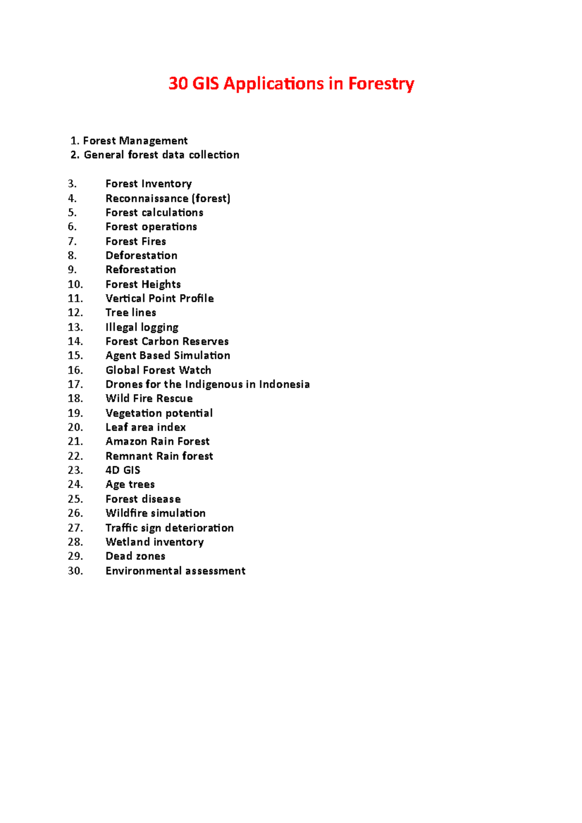 30 GIS Applications in Forestry - 30 GIS Applications in Forestry ...