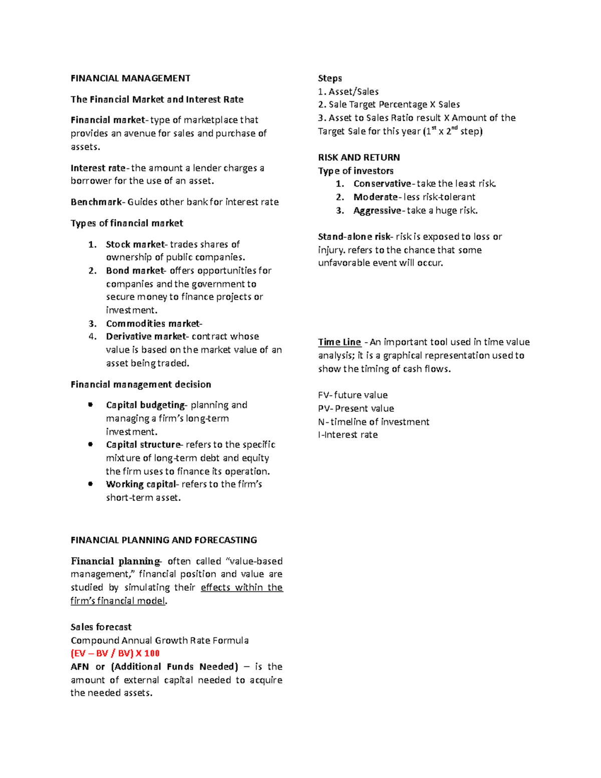 Financial- Management - FINANCIAL MANAGEMENT The Financial Market and ...