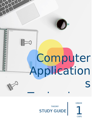 Grade 10 CAT ATP 2023 - 2023 Annual Teaching Plan – Term 1: COMPUTER ...