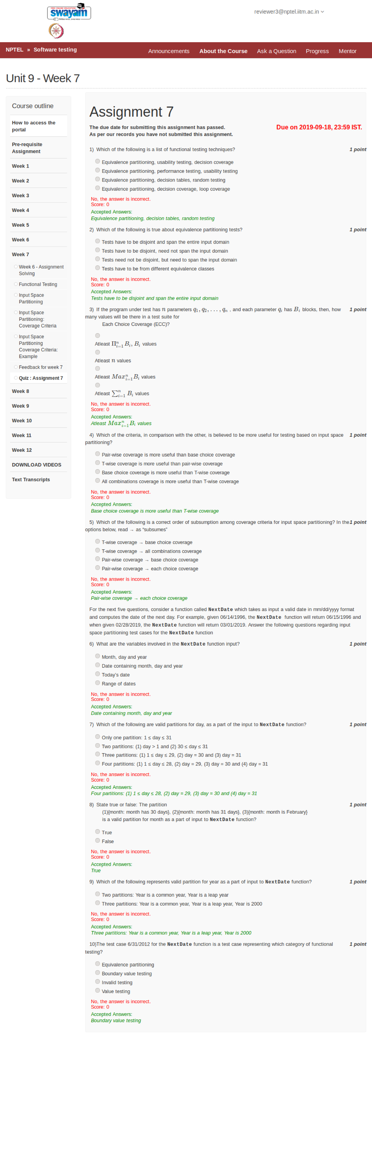 Noc19 cs71 assignment Week 7 - Software Engineering - Studocu