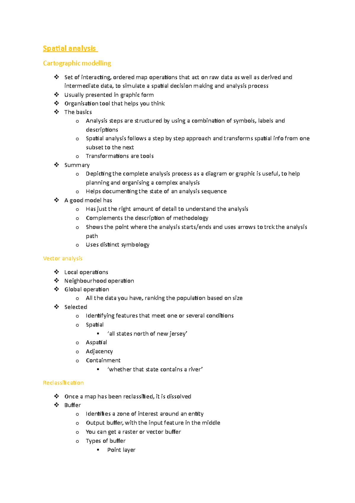 Spatial Analysis Lecture Notes 7 Spatial Analysis Cartographic Modelling Set Of Interacting