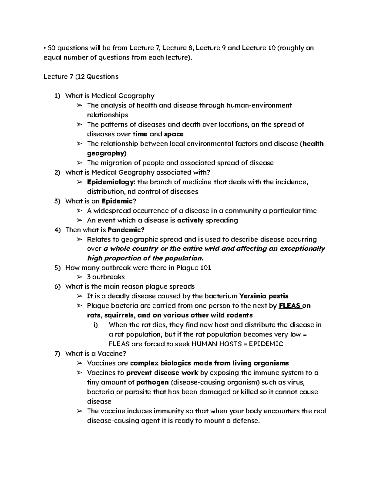 Final Exam - Summary Geography of Danger - 50 questions will be from ...