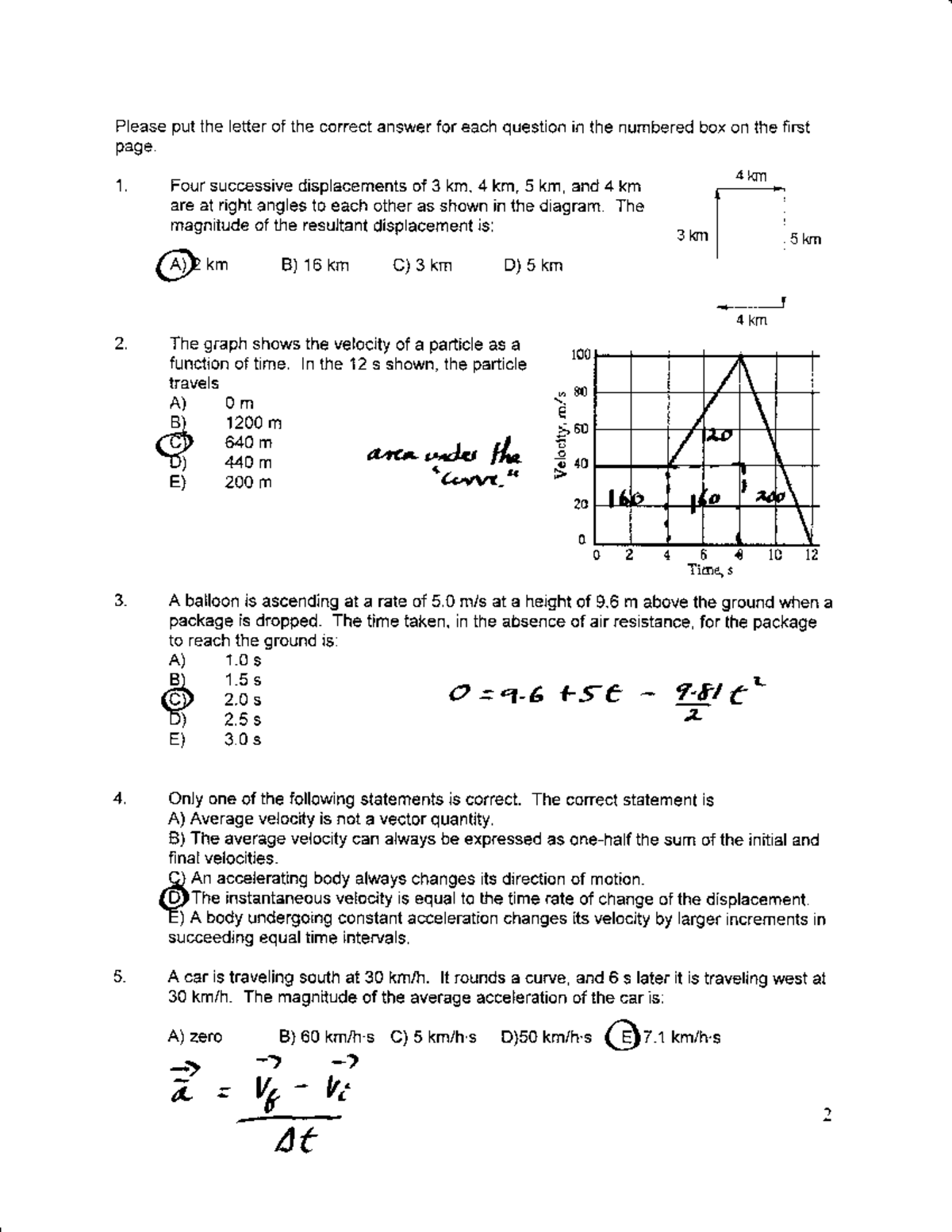 Sample midterm with solution - PHYS 251 - Studocu
