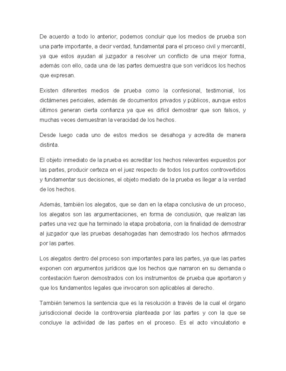 Conclusion pj - De acuerdo a todo lo anterior, podemos concluir que los ...