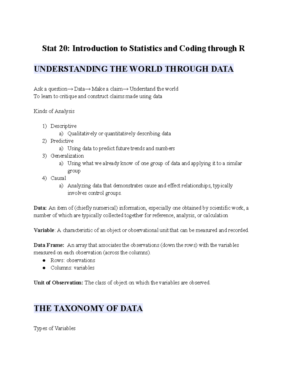 Stat 20 Intro To Statistics And Code In R Stat 20 Introduction To