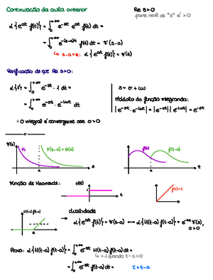 Tabela - TABELA DAS TRANSFORMADAS DE LAPLACE f (t) = L− 1 {F (s)} F (s ...