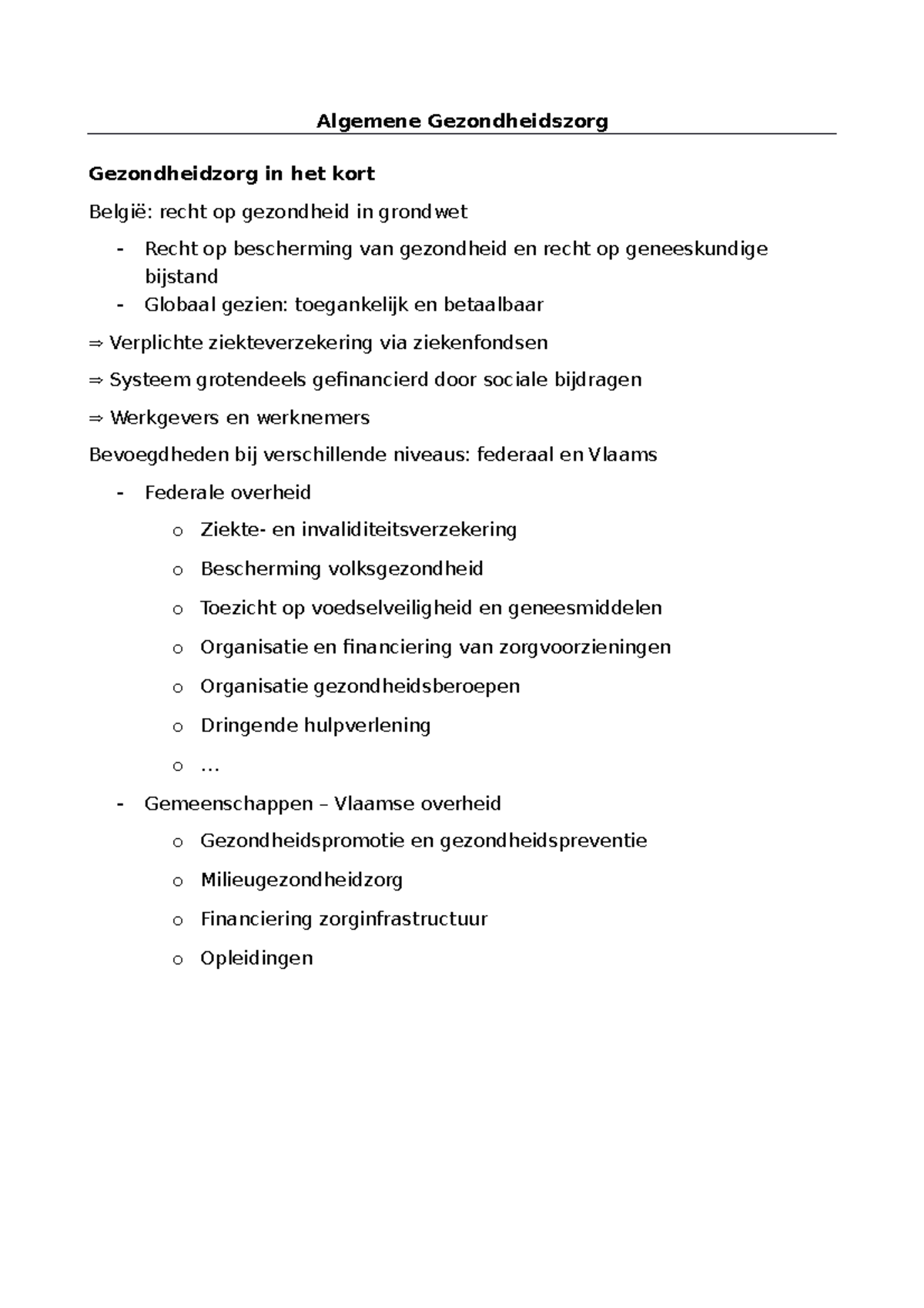 5 algemene gezondheidszorg - Algemene Gezondheidszorg Gezondheidzorg in ...