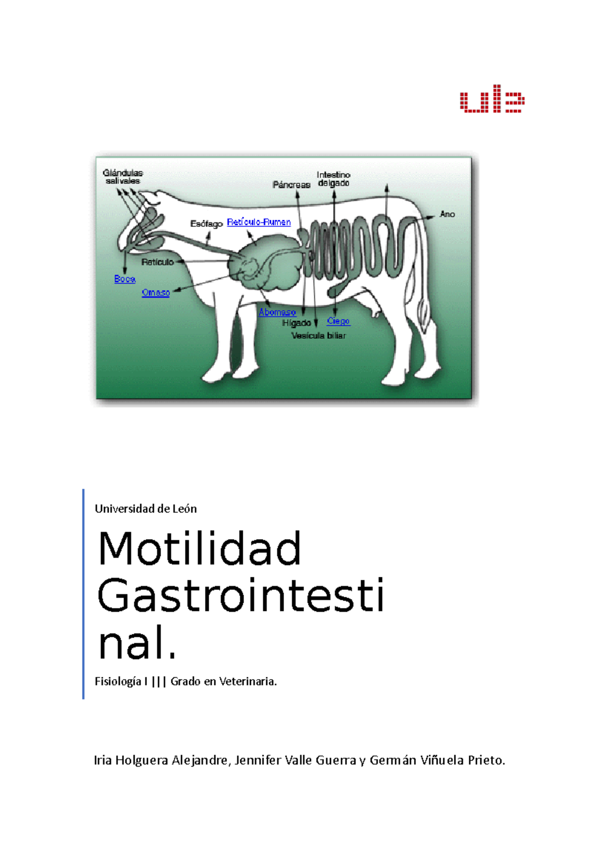 Motilidad Gastrointestinal - Universidad de León Motilidad Gastrointest ...