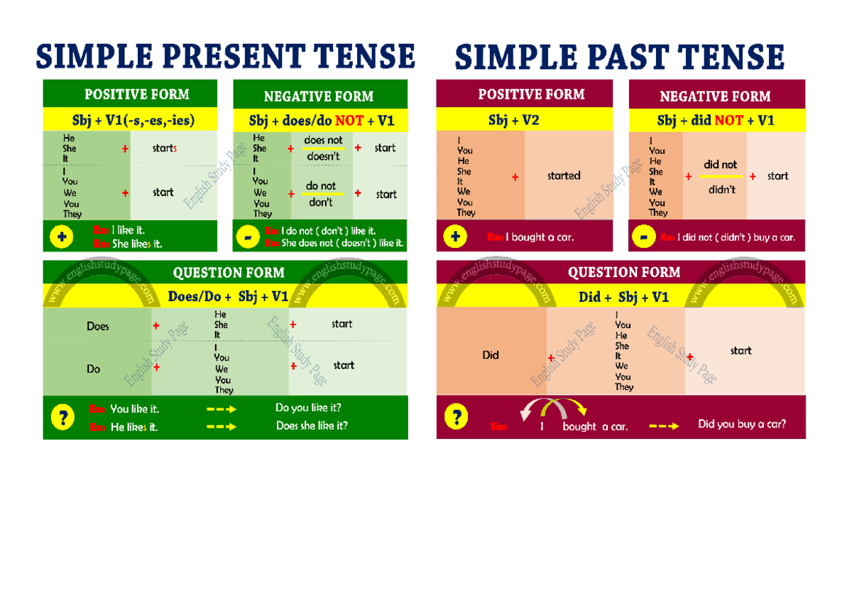 1 4938383156769195031 - SIMPLE PRESENT TENSE SIMPLE PAST TENSE POSITIVE ...