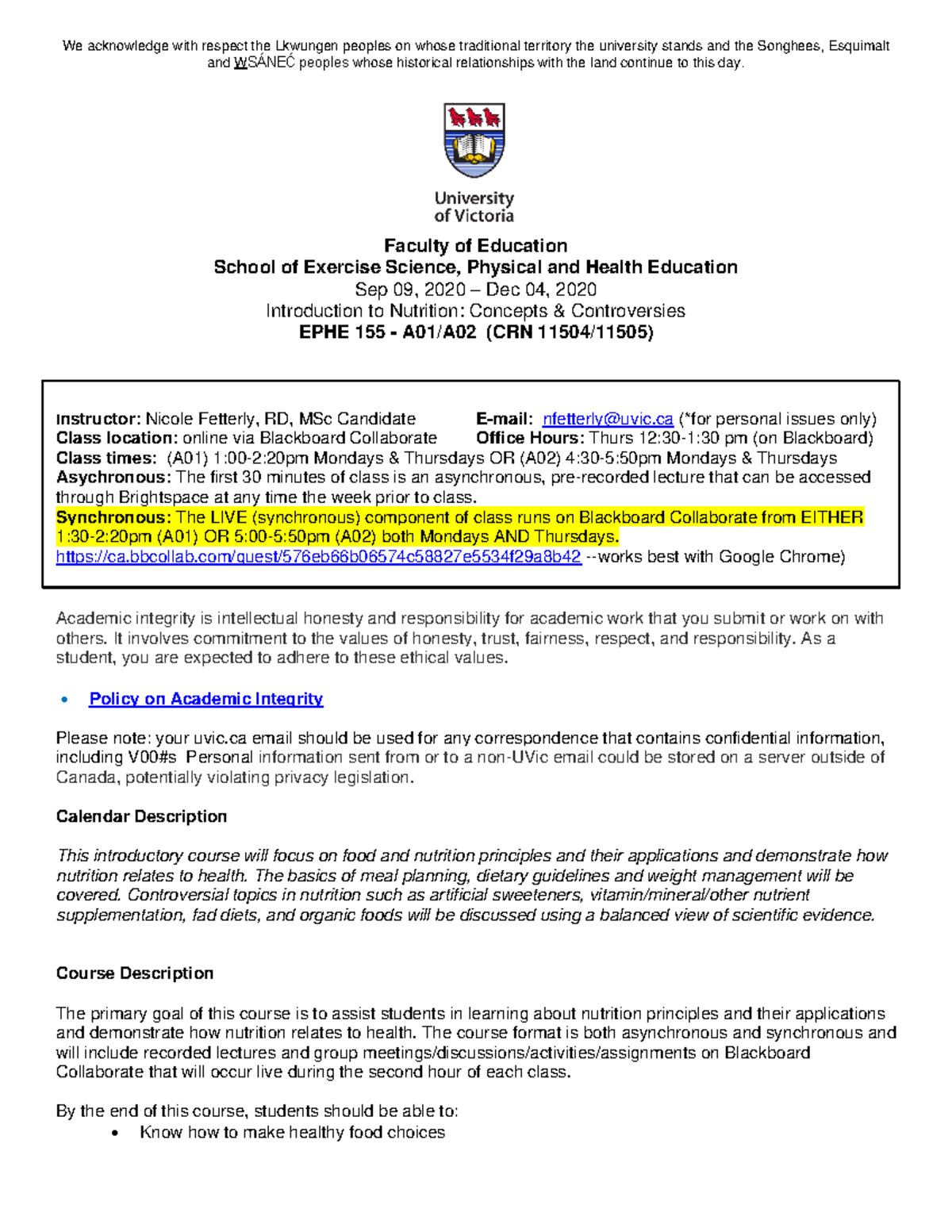 Ephe Outline - We acknowledge with respect the Lkwungen peoples on ...