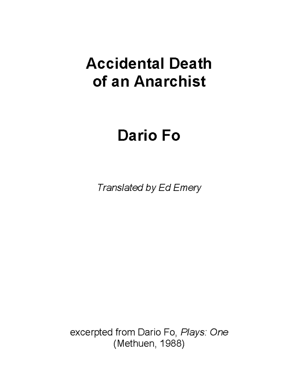 Accidental Death of an Anarchist [from Dario Fo Plays One] ( PDFDrive ...
