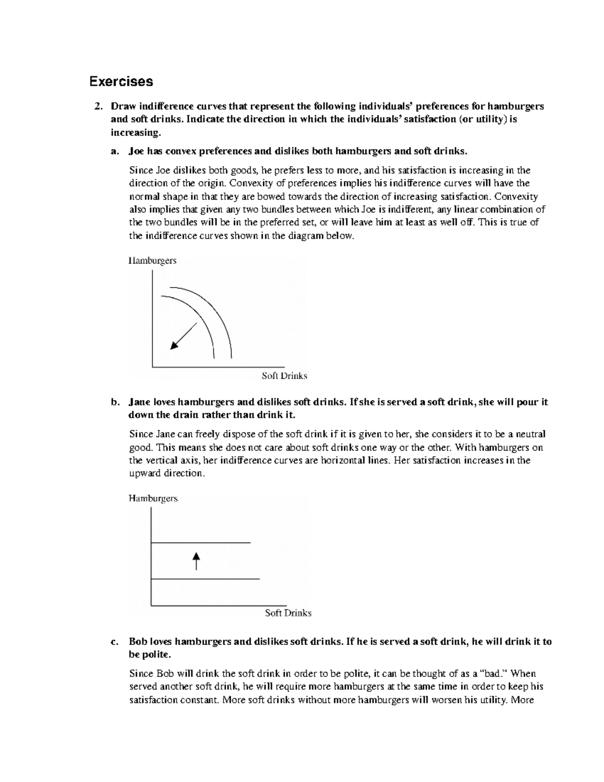 Econ 100A Problem Set 1 Answers Fall 2021 - Exer ci ses 2 .Dr a wi ndi ffe r e nc ec ur v e st ...