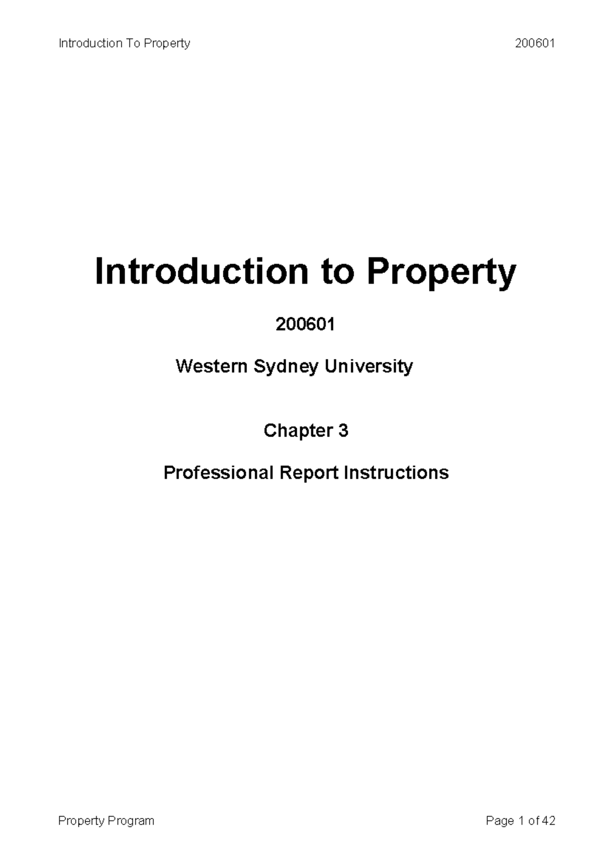 01-Doc-Ch 03-Instructions - Introduction to Property 200601 Western Sydney University Chapter 3 ...