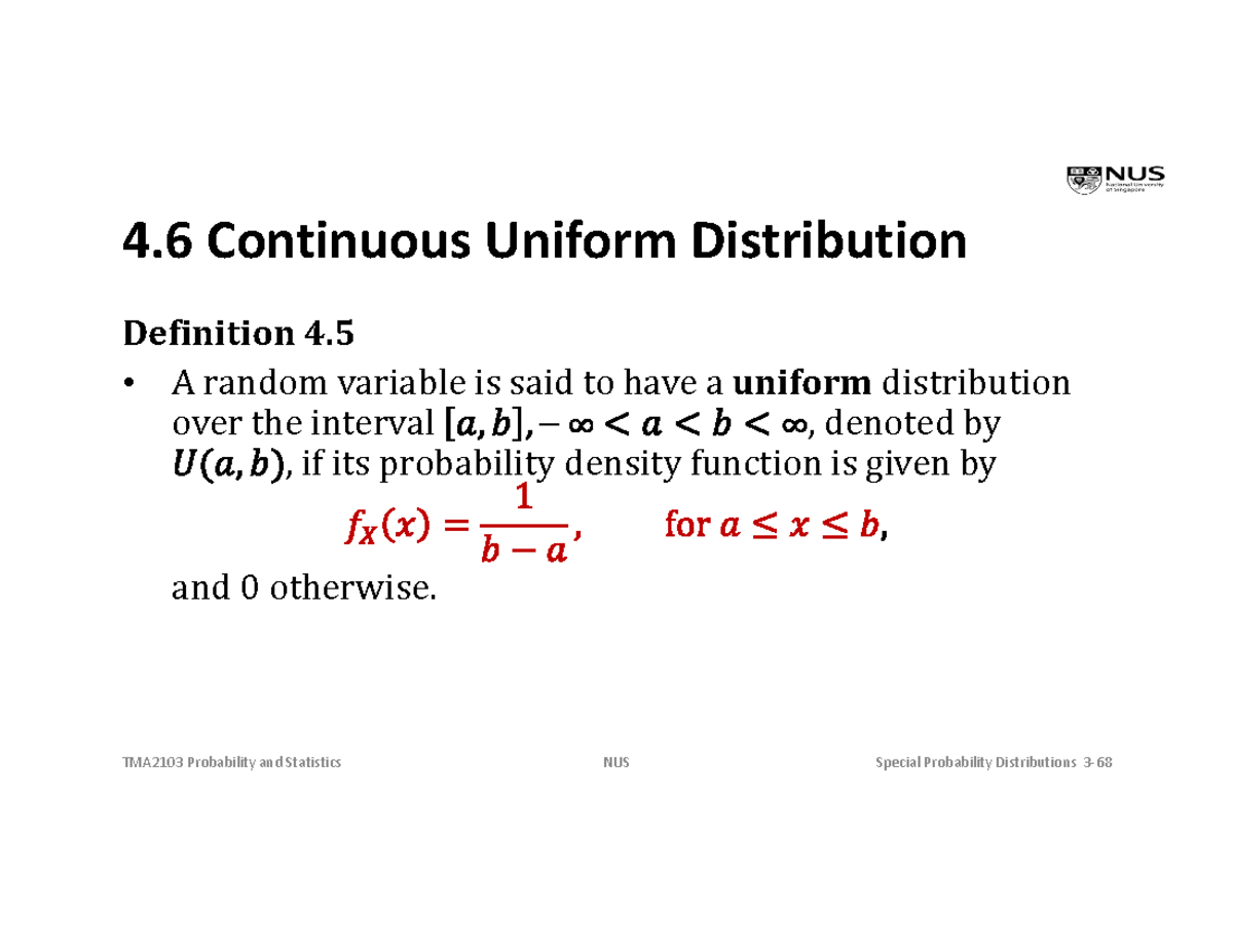 Chapter 3 Special Probability Distributions -Part 2 (2022) - 4 ...