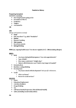 CMPA Hx - Paeds practice hx - CASE 1: Sandra, a mother of 2-month old ...