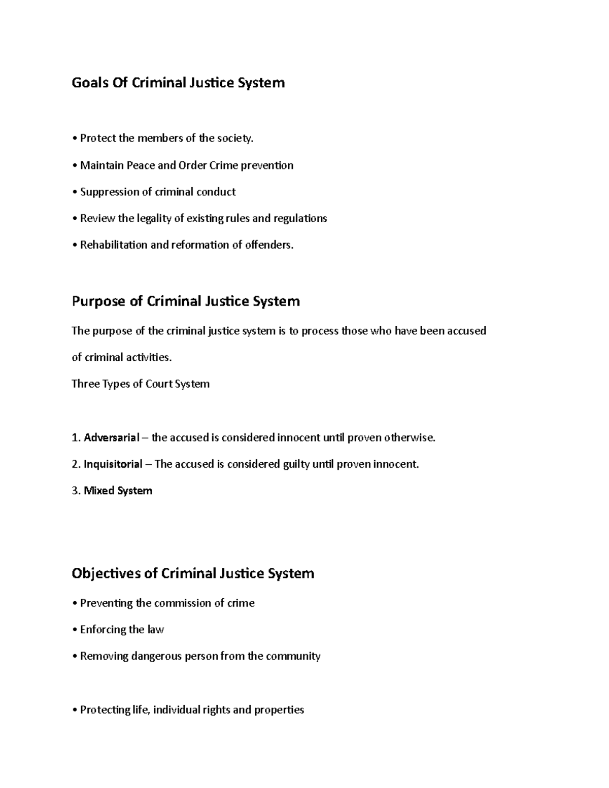 PCJS Goals Of Crimin-WPS Office - Goals Of Criminal Justice System ...