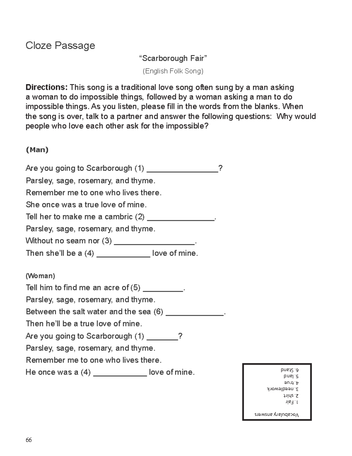 Activitie Templates - Needed for class presentation. - Cloze Passage ...