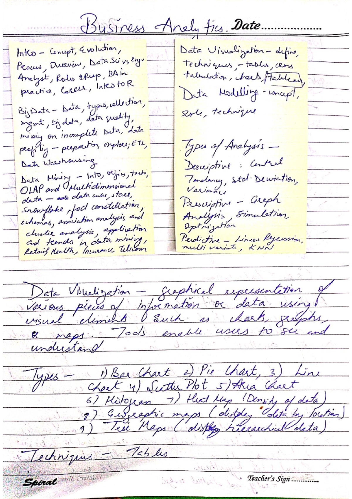 Ba unit 3-4 - business analytics notes unit 3 and 4 - Bachelors of ...