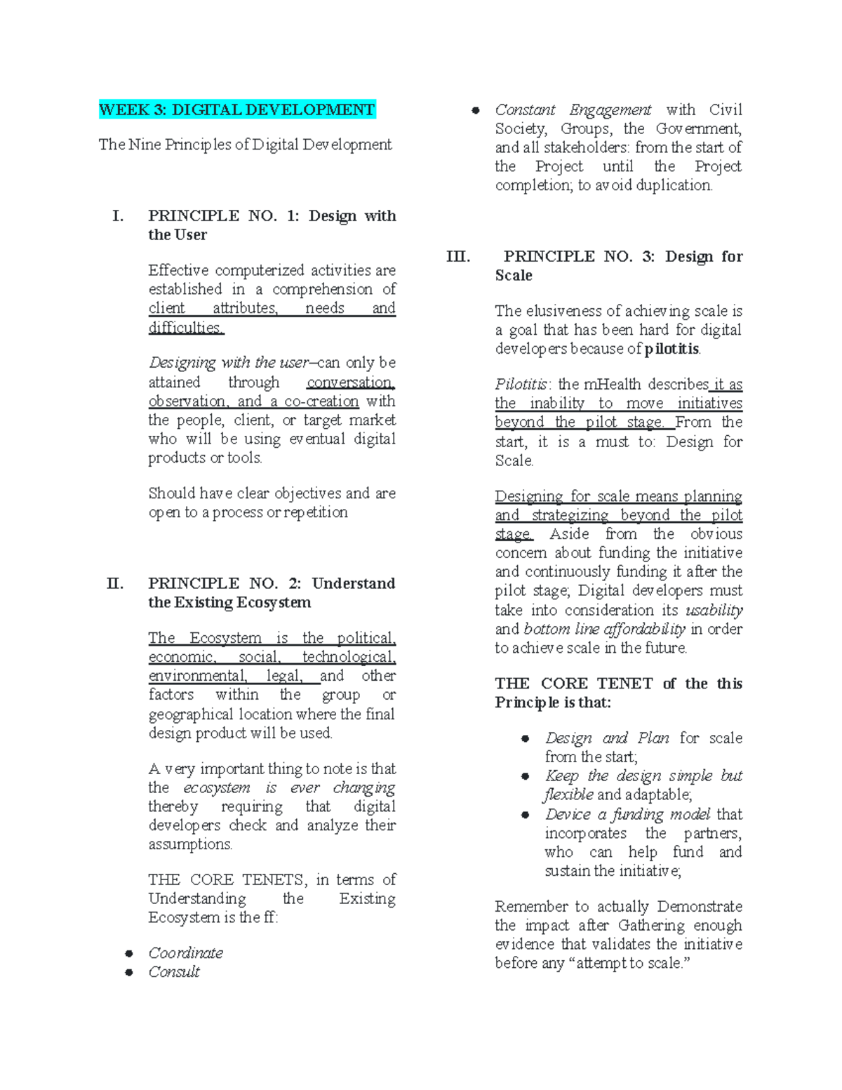WEEK 3 Digital Development - WEEK 3: DIGITAL DEVELOPMENT The Nine ...