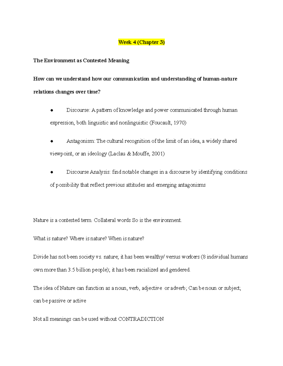Environmental Communication Notes Unit 2 - Week 4 (Chapter 3) The ...
