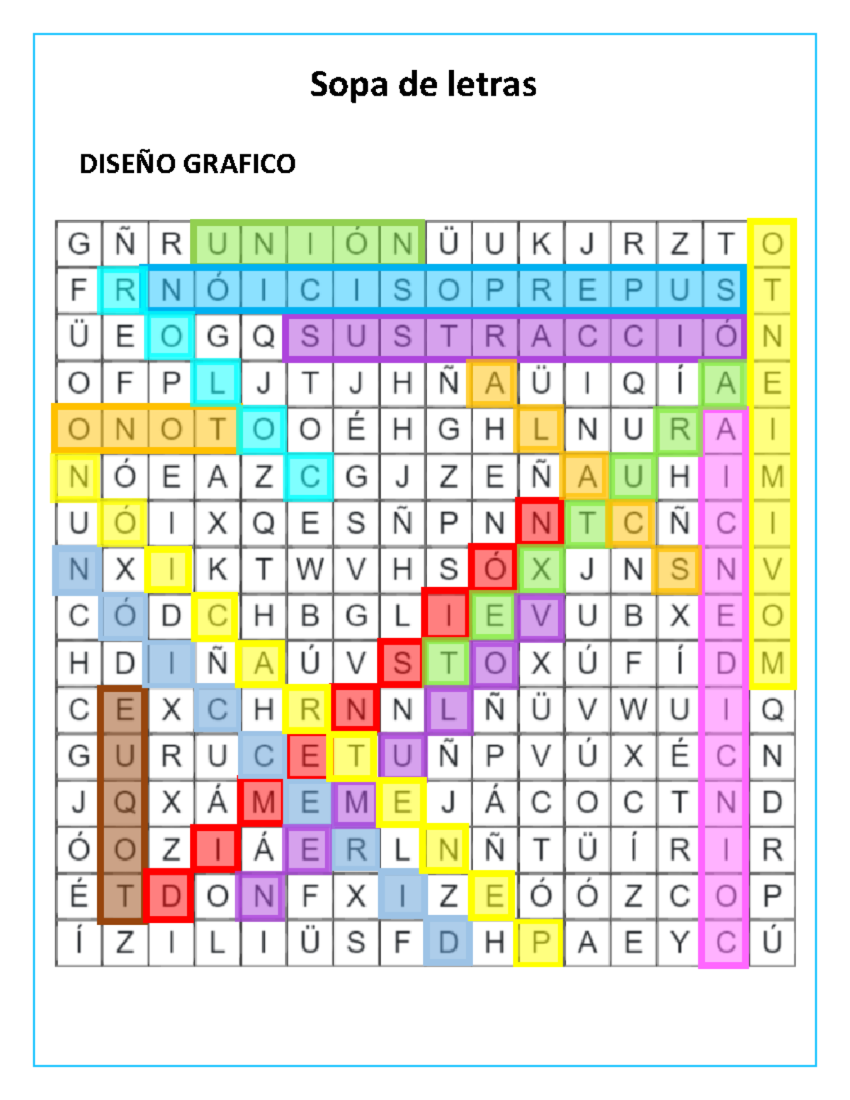 ACT 2 Blackboard - Sopa de letras DISEÑO GRAFICO 1. Es la orientación ...