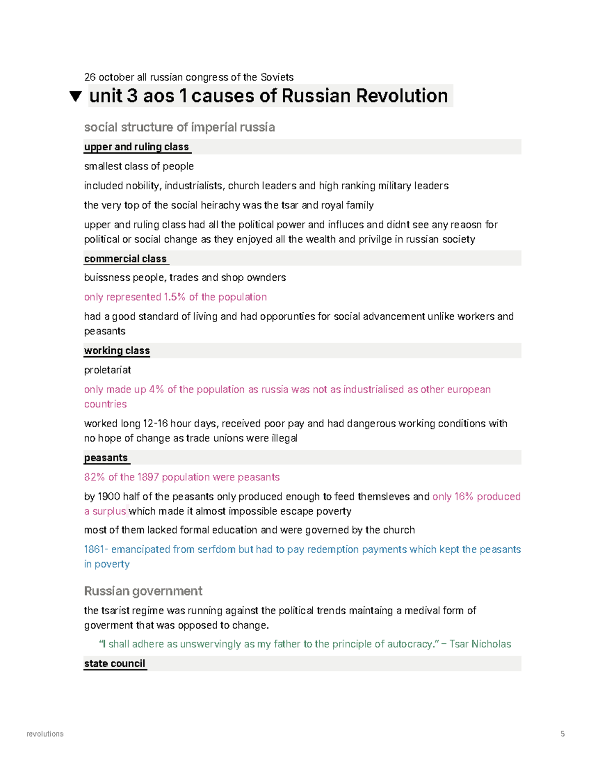 russian and chinese revolutions - 26 october all russian congress of ...