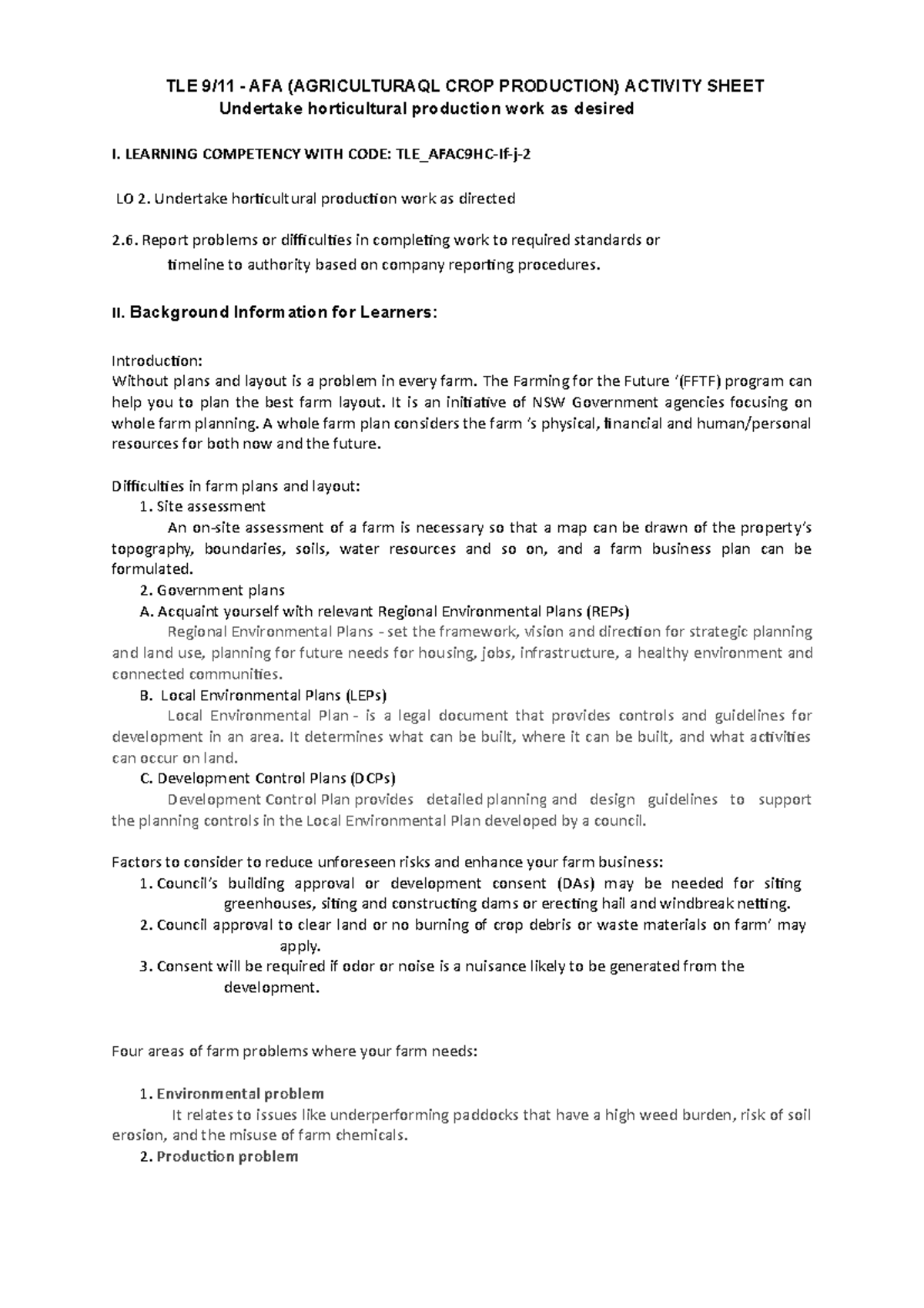 Learning Activity Sheets 4 TLE 9 11 AFA AGRICULTURAQL CROP learning-activity-sheets-4-tle-9-11-afa-agriculturaql-crop