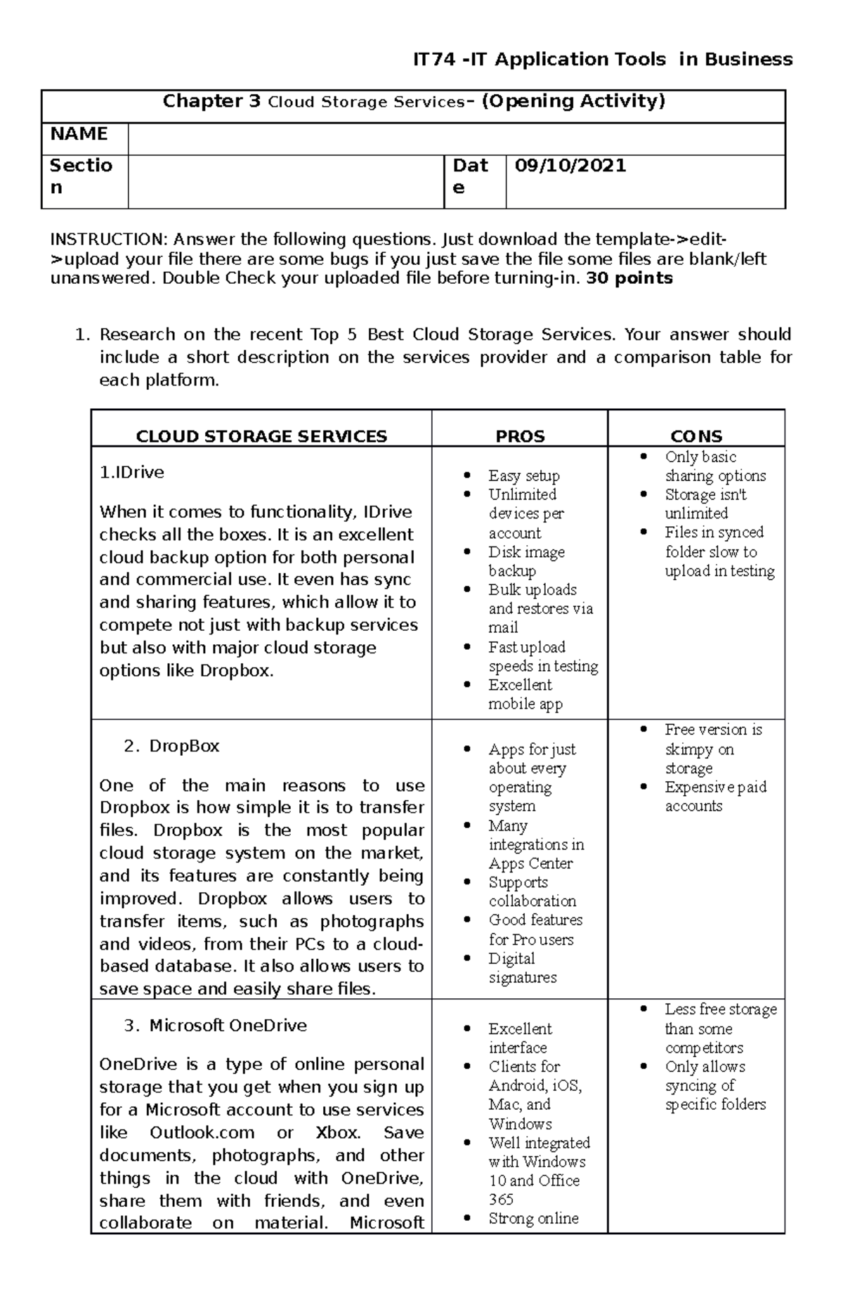 Chapter 3 Cloud Storage Services - Chapter 3 Cloud Storage Services ...