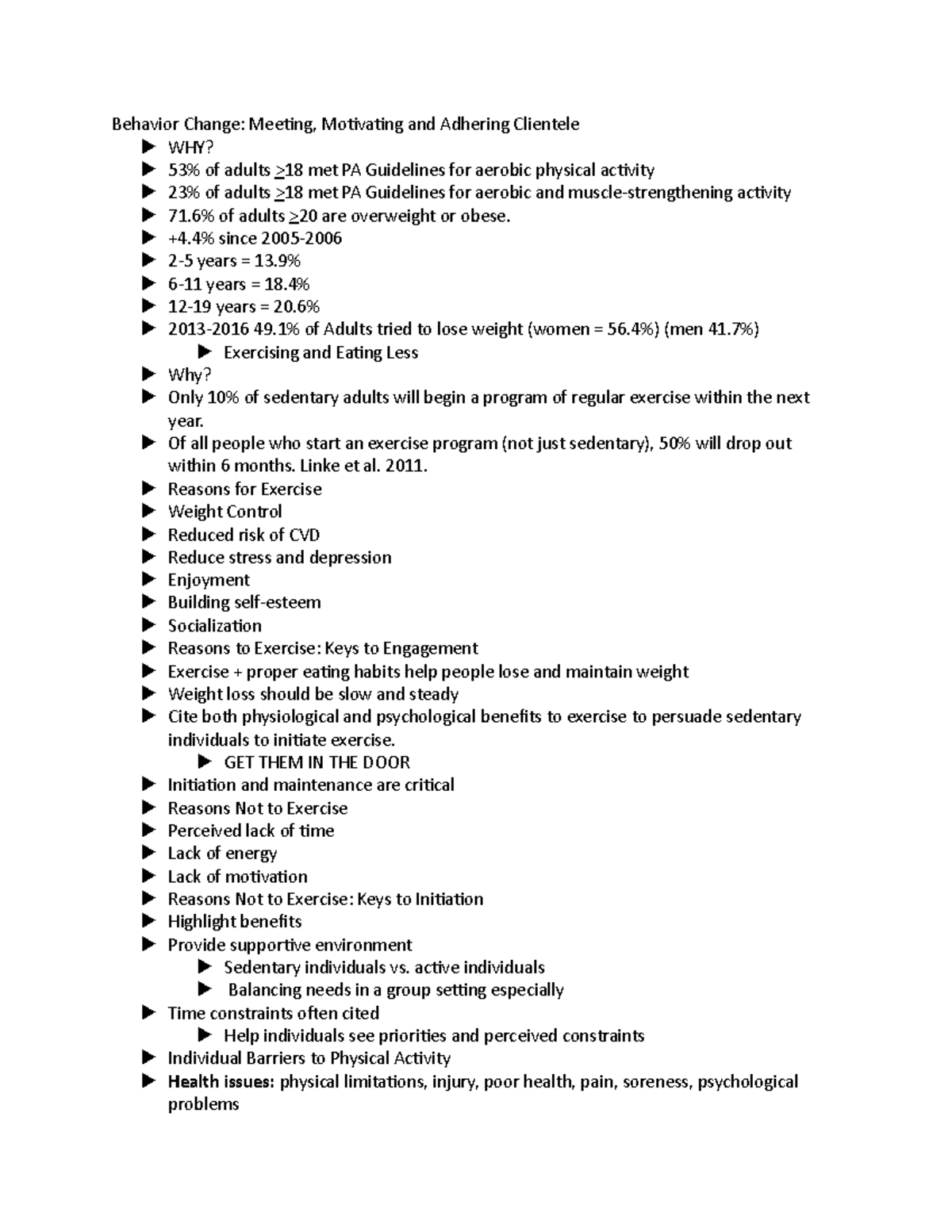 Lecture 13 - Behavior Change: Meeting, Motivating and Adhering ...