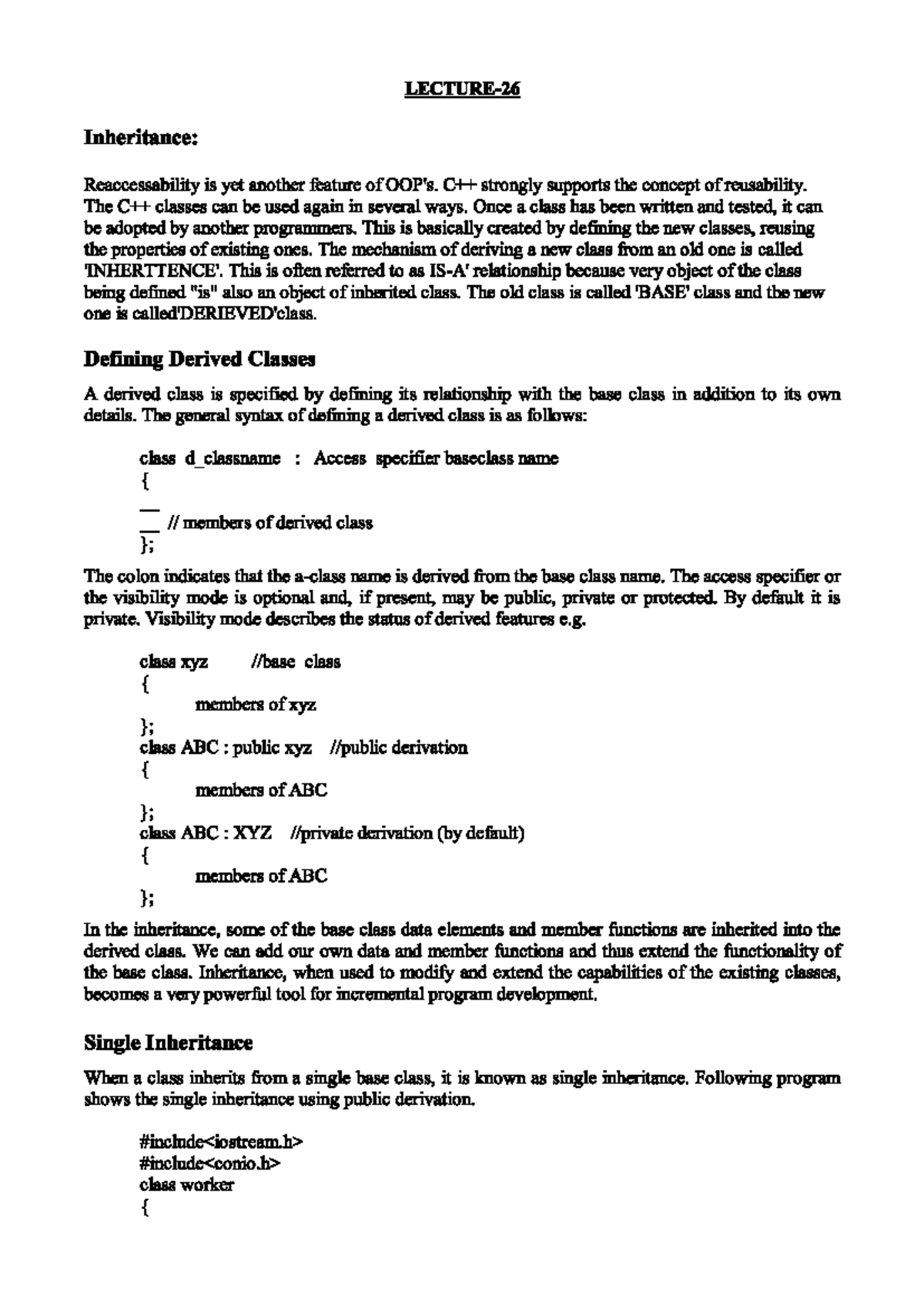 Cpp inheritance - Inheritance: Reaccessability is yet another feature ...