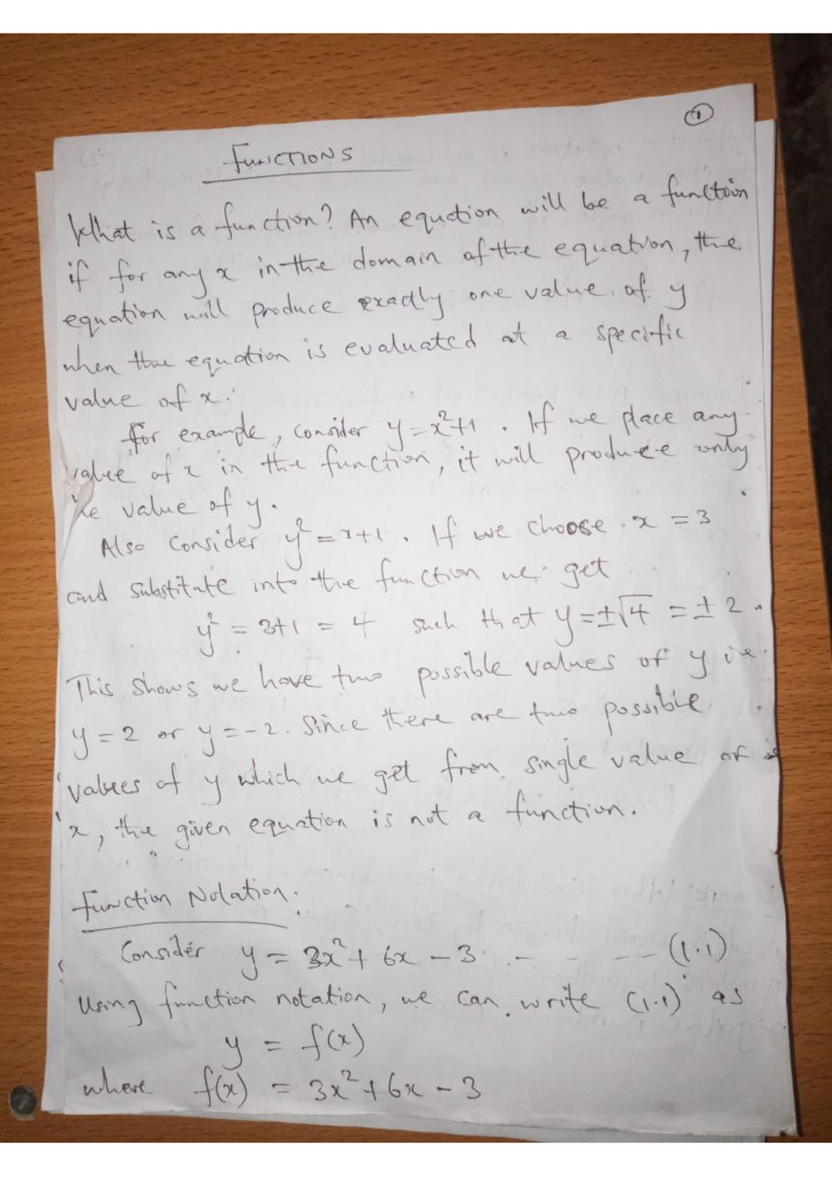 Lecture notes on functions - FUNCTIONS 1 What is a function? An ...