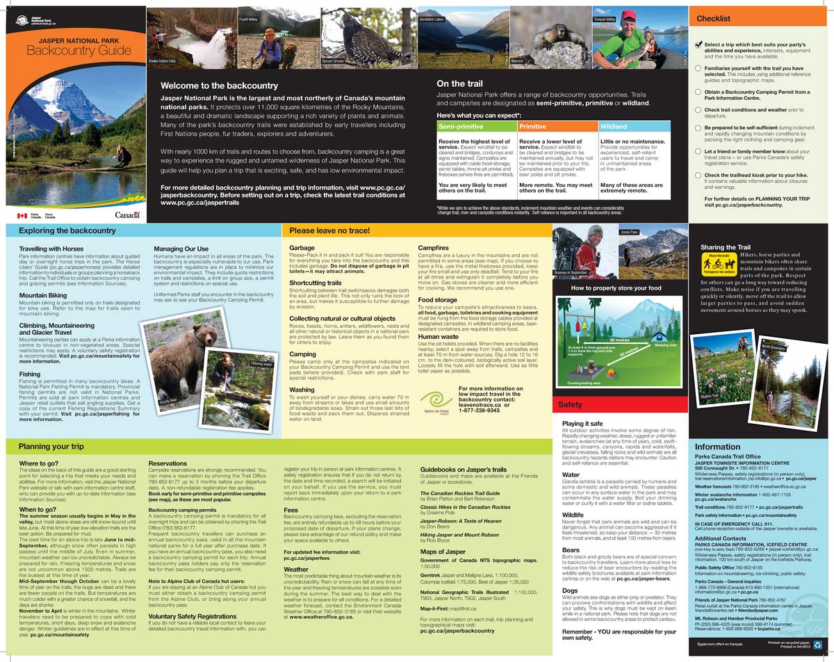 Backcountry guide e 2013 - Exploring the backcountry Please leave no ...