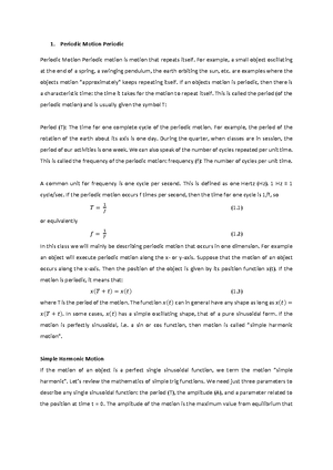 SPHS012 Assingment 2 - preparation for test1 - SPHS012 - UL - Studocu