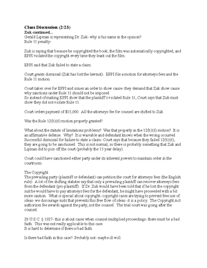 Civil Procedure - Prof. Mcbride 1 - Rule 19(b)- is the party ...