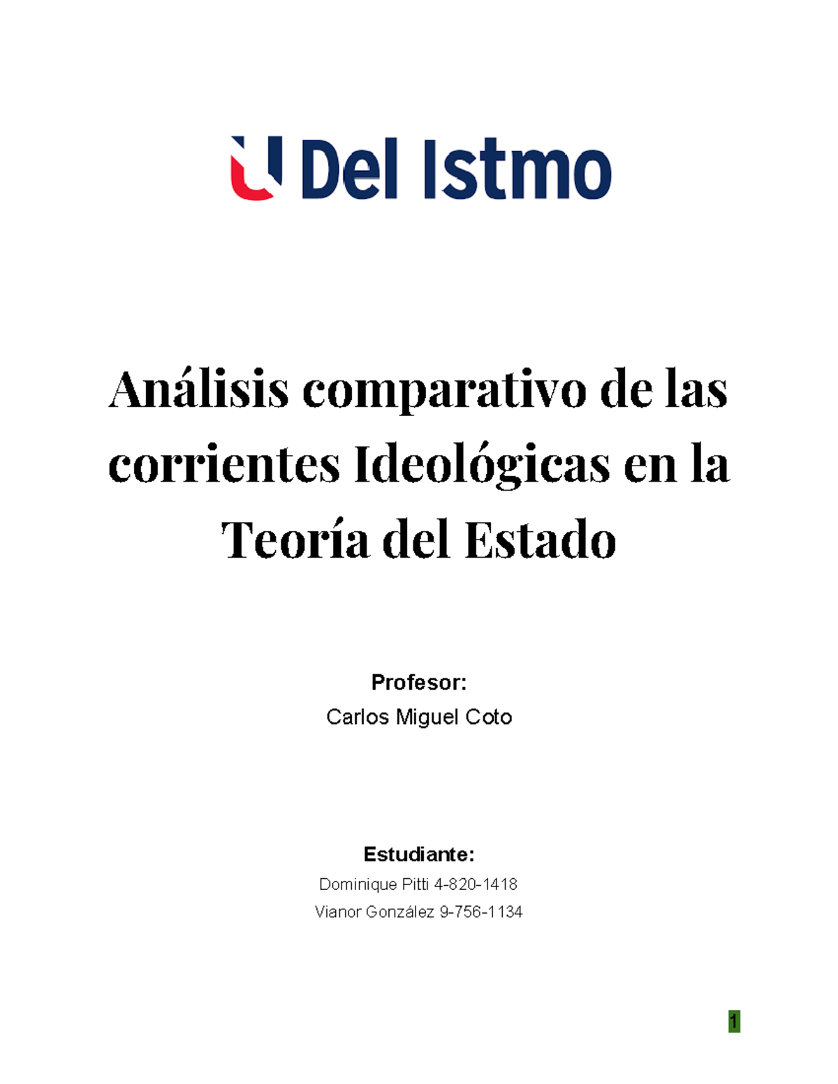 Análisis comparativo de las corrientes Ideológicas en la Teoría del ...