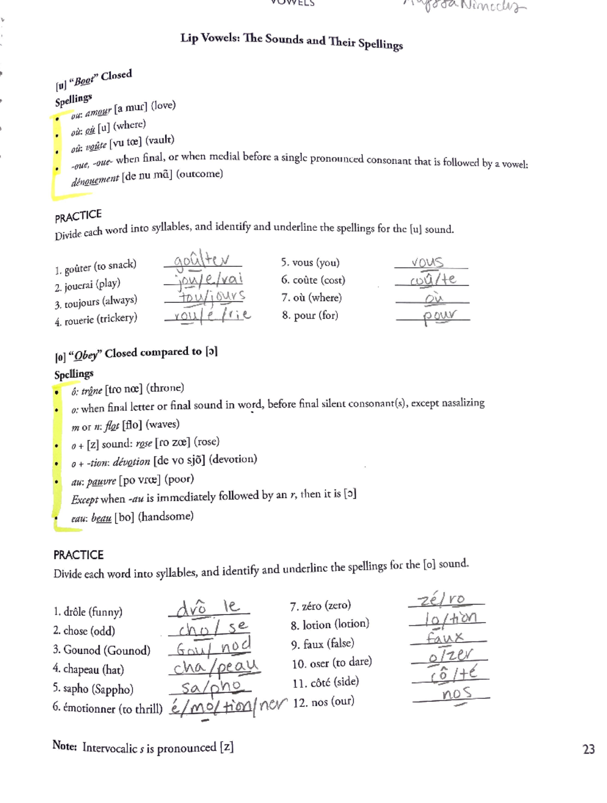 French Diction HW #4 - practice - FRE 4341 - Baylor University - Studocu