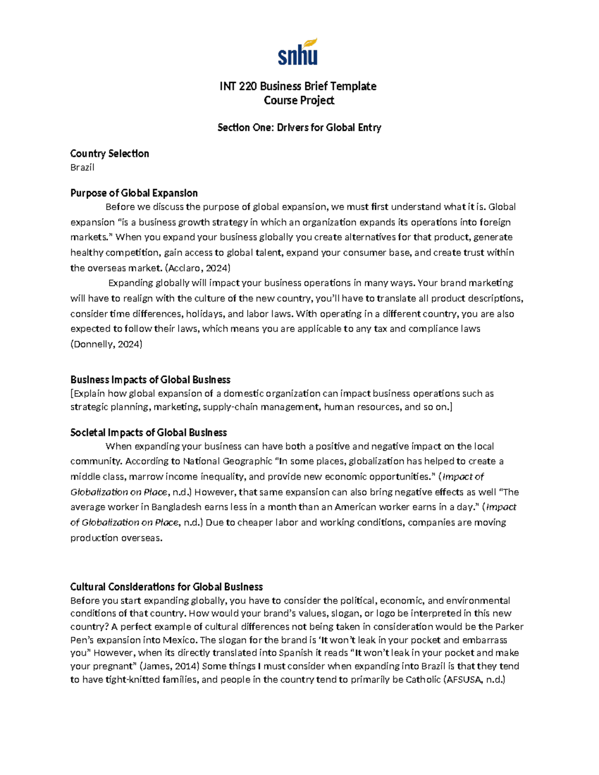 INT 220 Business Brief Template (2) (1) - INT 220 Business Brief ...