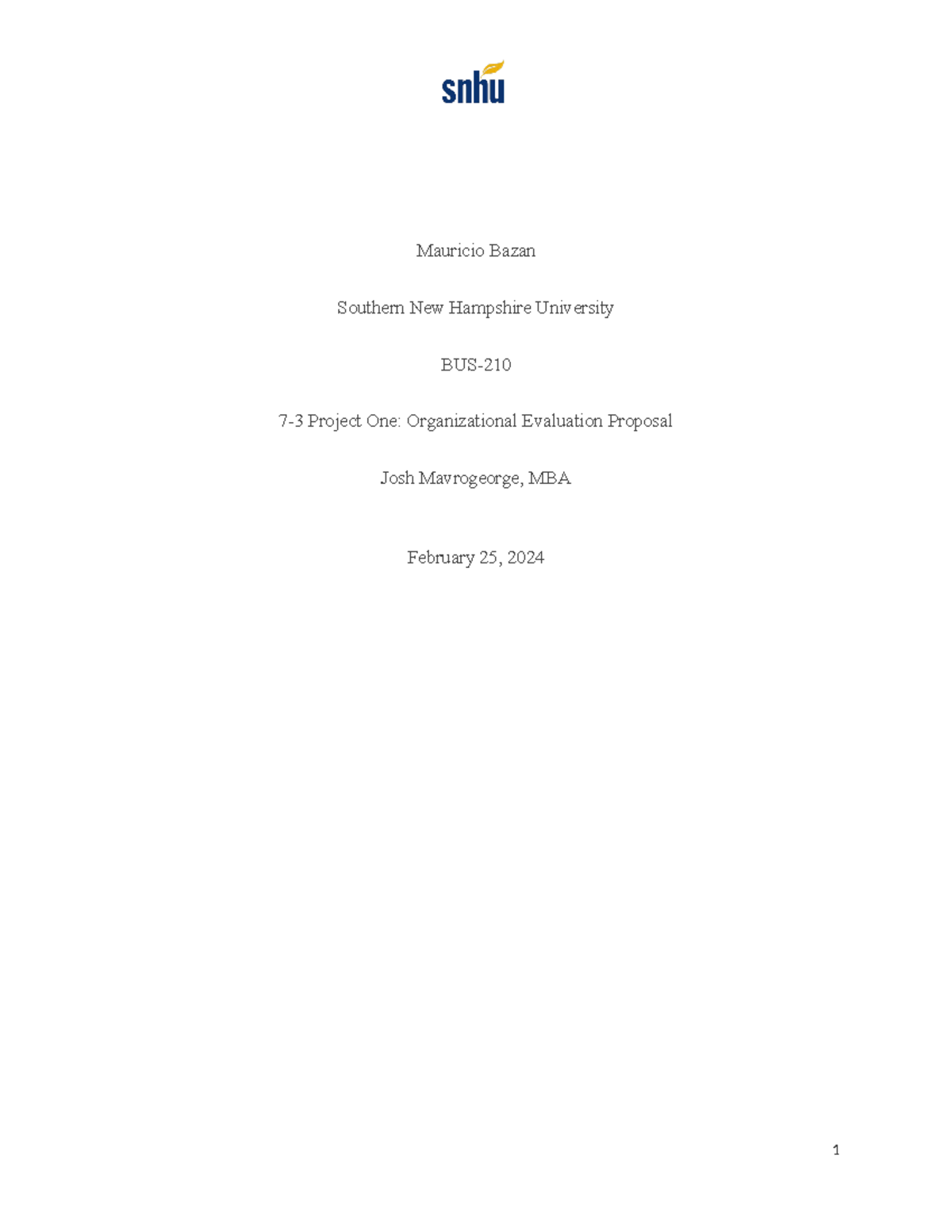 BUS 210 Speaker Notes - Mauricio Bazan Southern New Hampshire ...