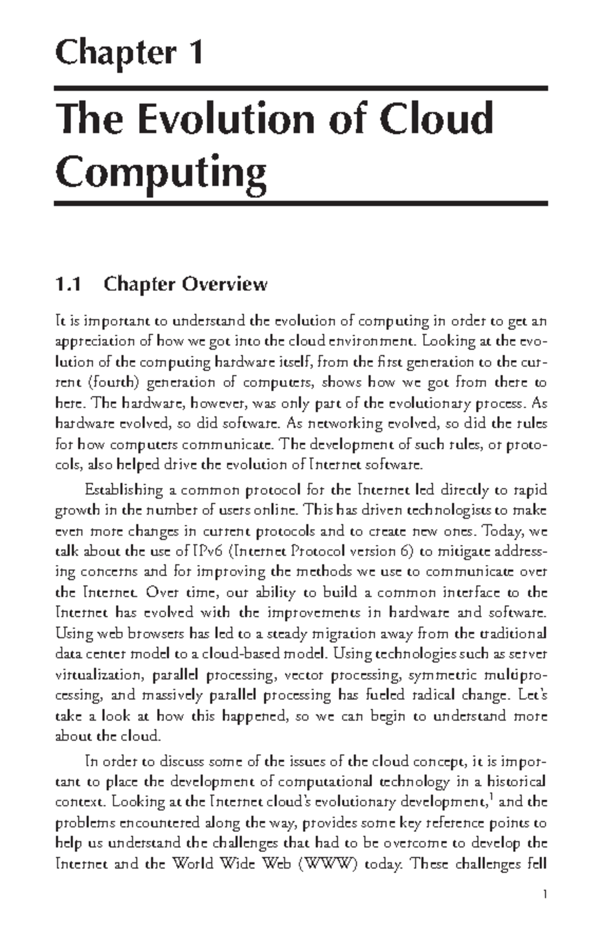 Evolution of cloud - 1 Chapter 1 The Evolution of Cloud Computing 1 ...