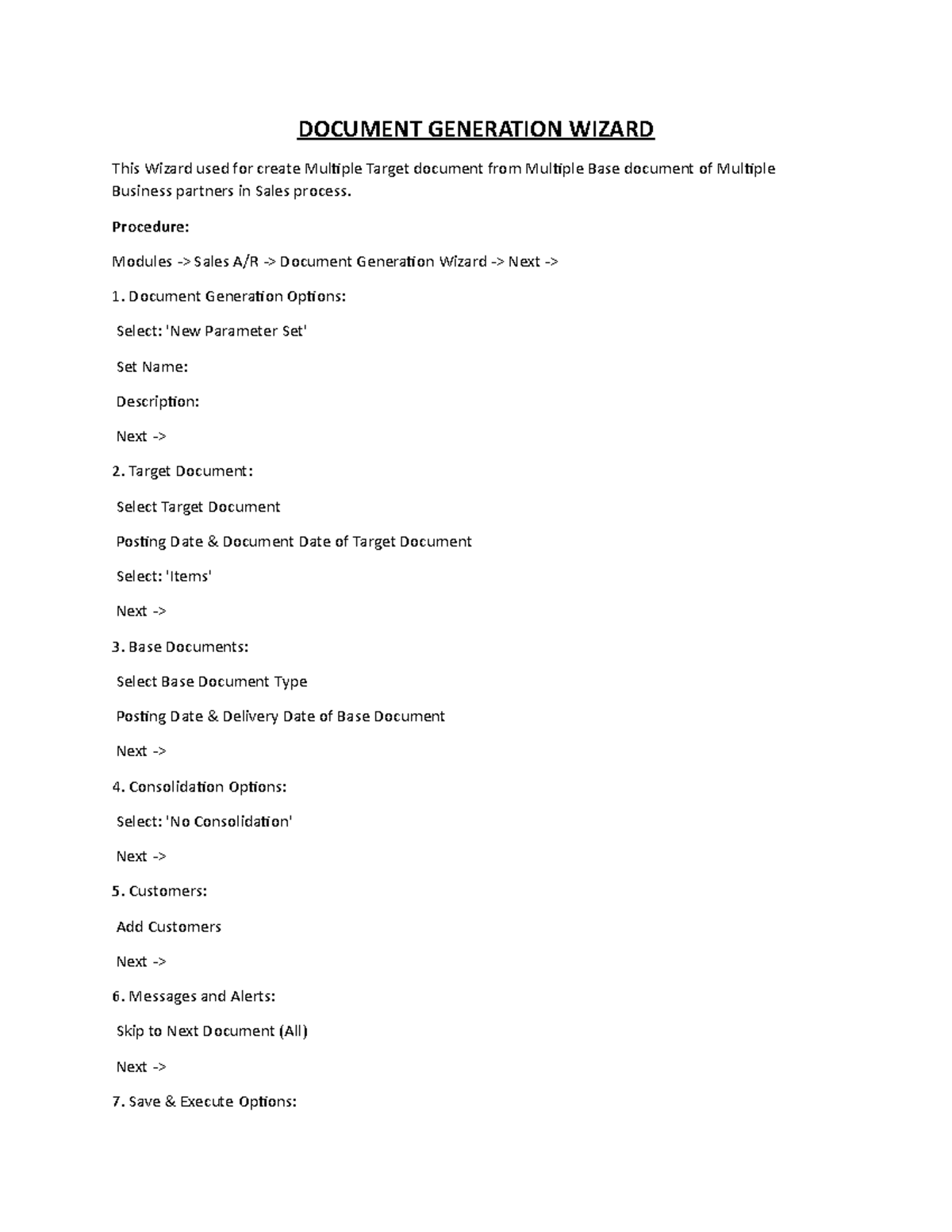 SAP B1 Document Wizard - sap accounting software - DOCUMENT GENERATION ...