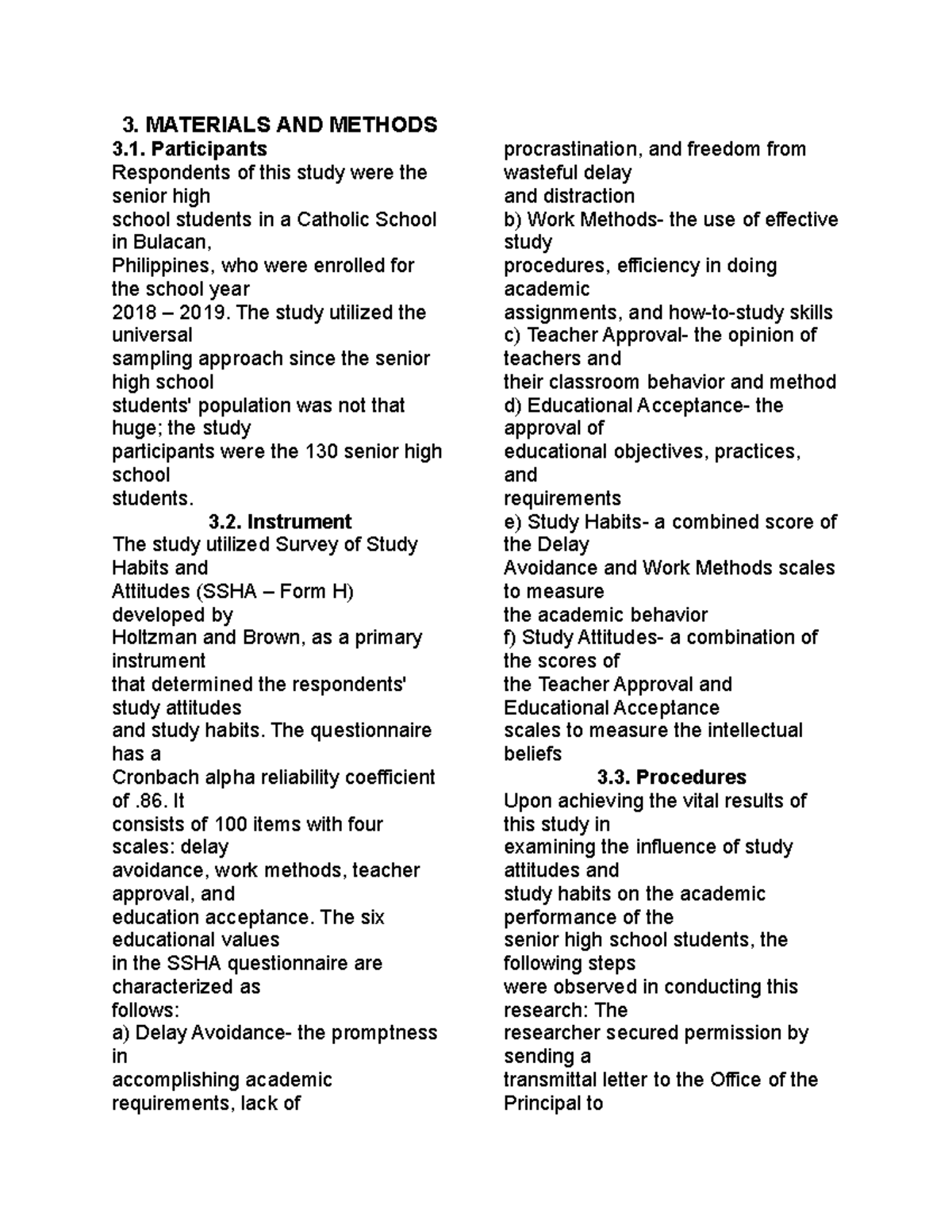 3 - Preference - 3. MATERIALS AND METHODS Participants Respondents of ...