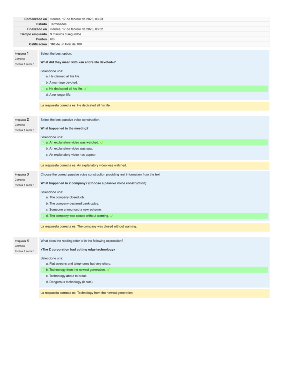Examen 03 - ingles iii - Studocu
