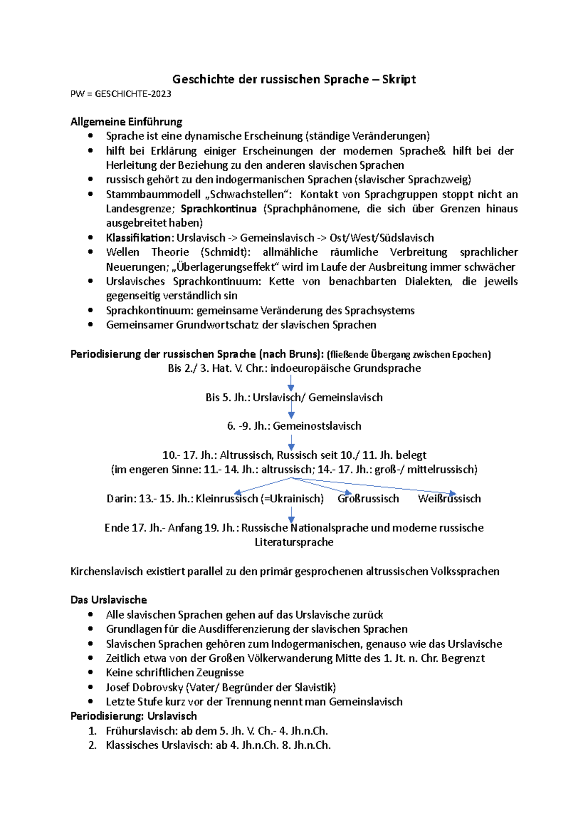 Geschichte der russischen Sprache - / 3. Hat. V. Chr.: indoeuropäische ...