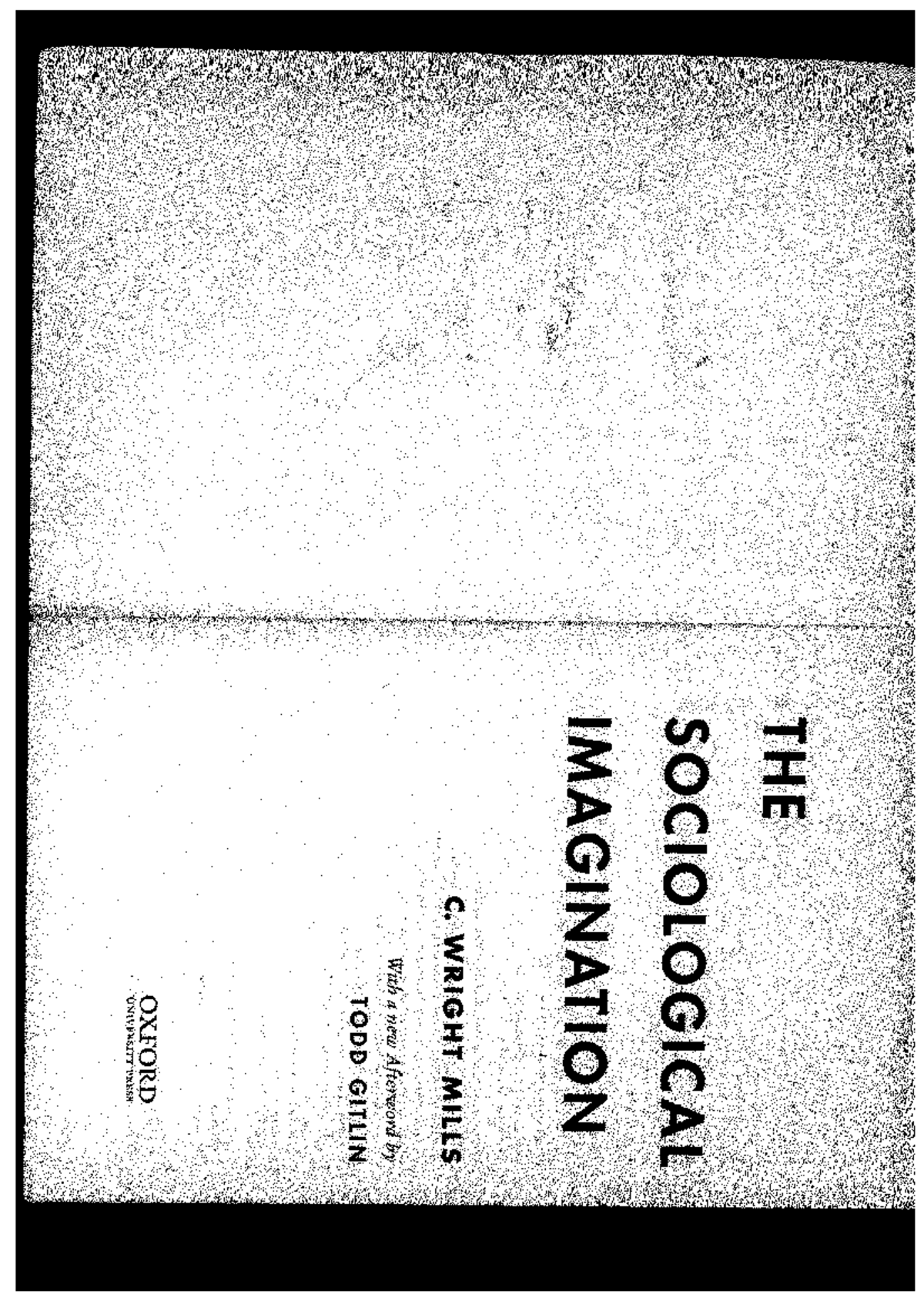 The Sociological Imagination - SOC1001F - Studocu